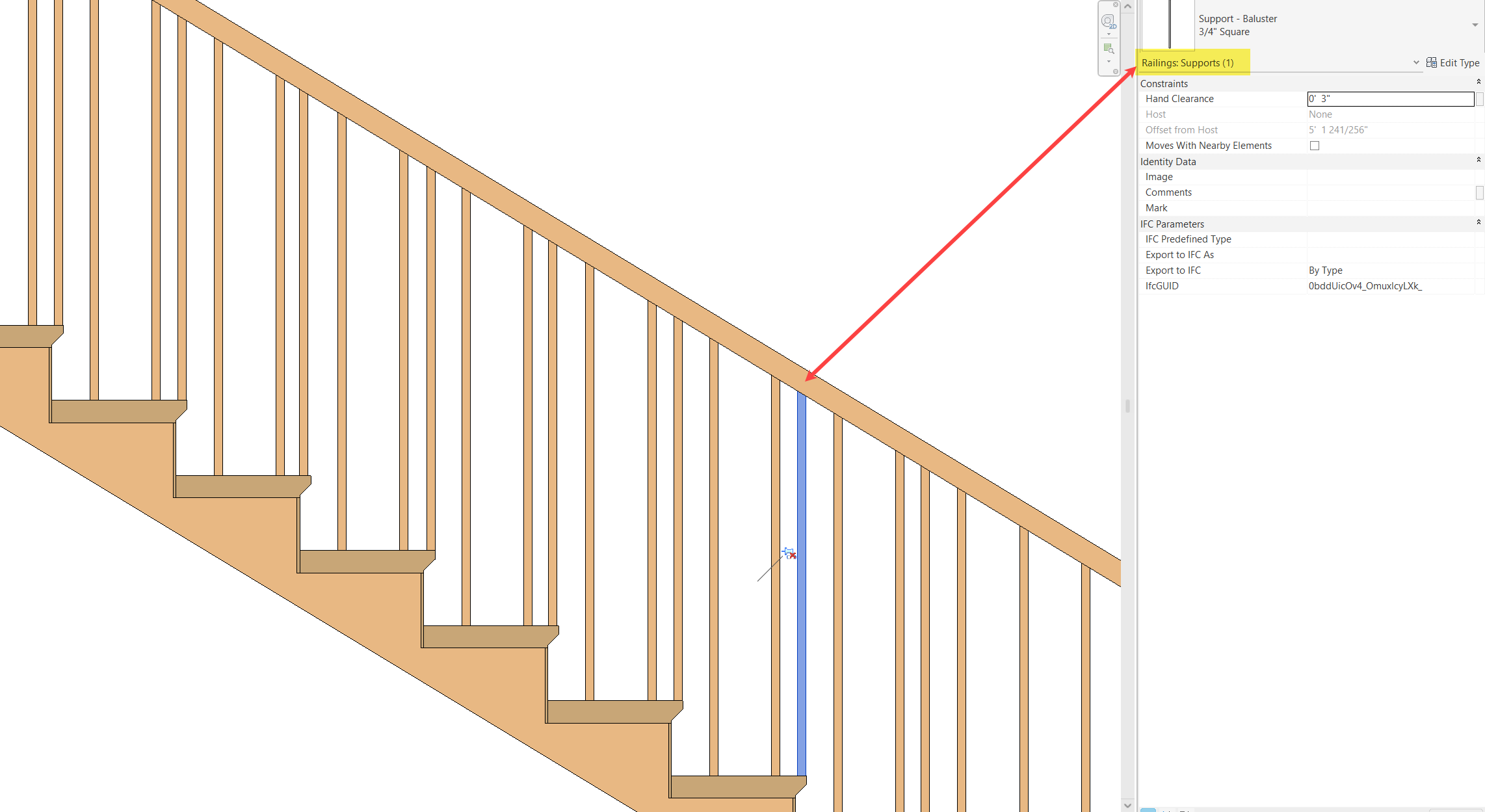 Baluster at stair tread nose - Autodesk Community