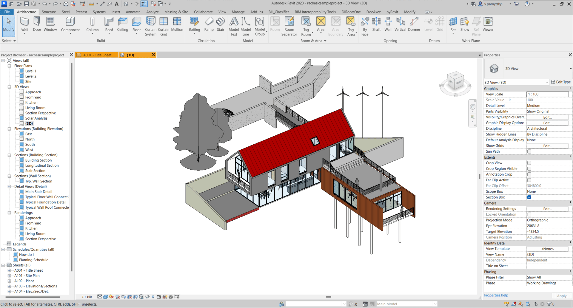 Вирішено:Як у проекті Revit на 3D виді налаштувати відображення осей ...