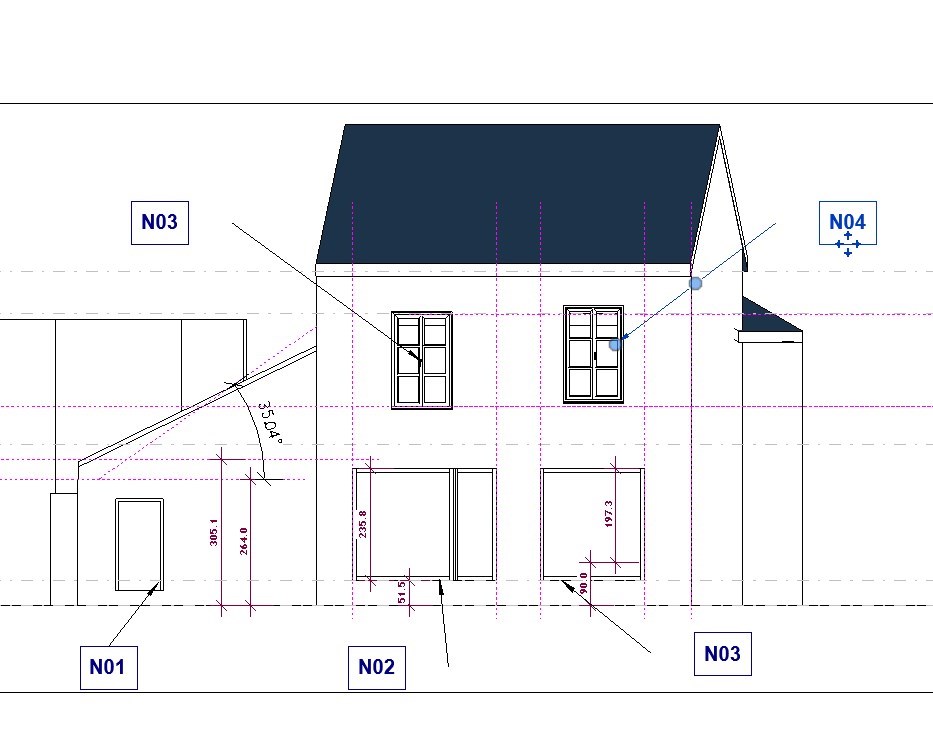 Résolu : Revit : Modification de la Ligne d'attache "Note d ...