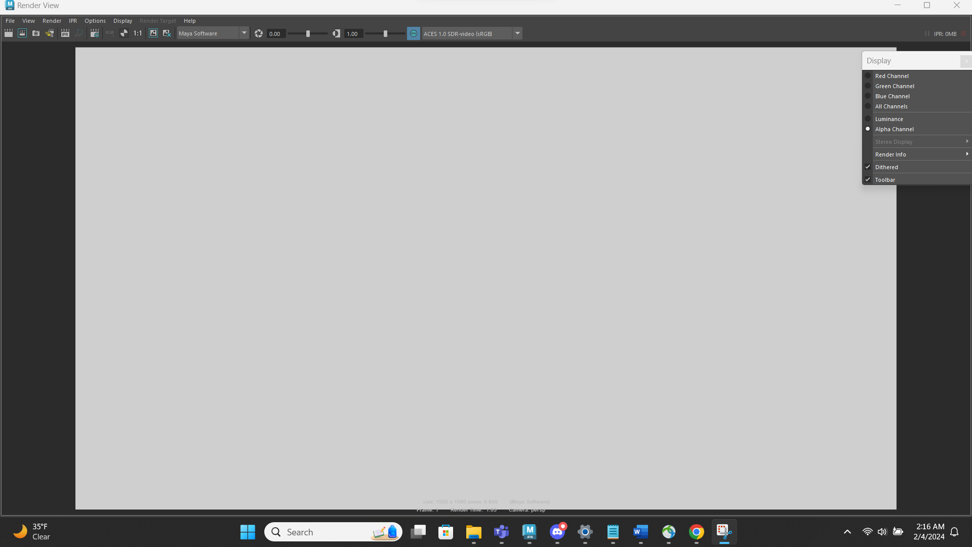 Need help with Alpha Channel showing a white screen in Maya Software - Autodesk Community