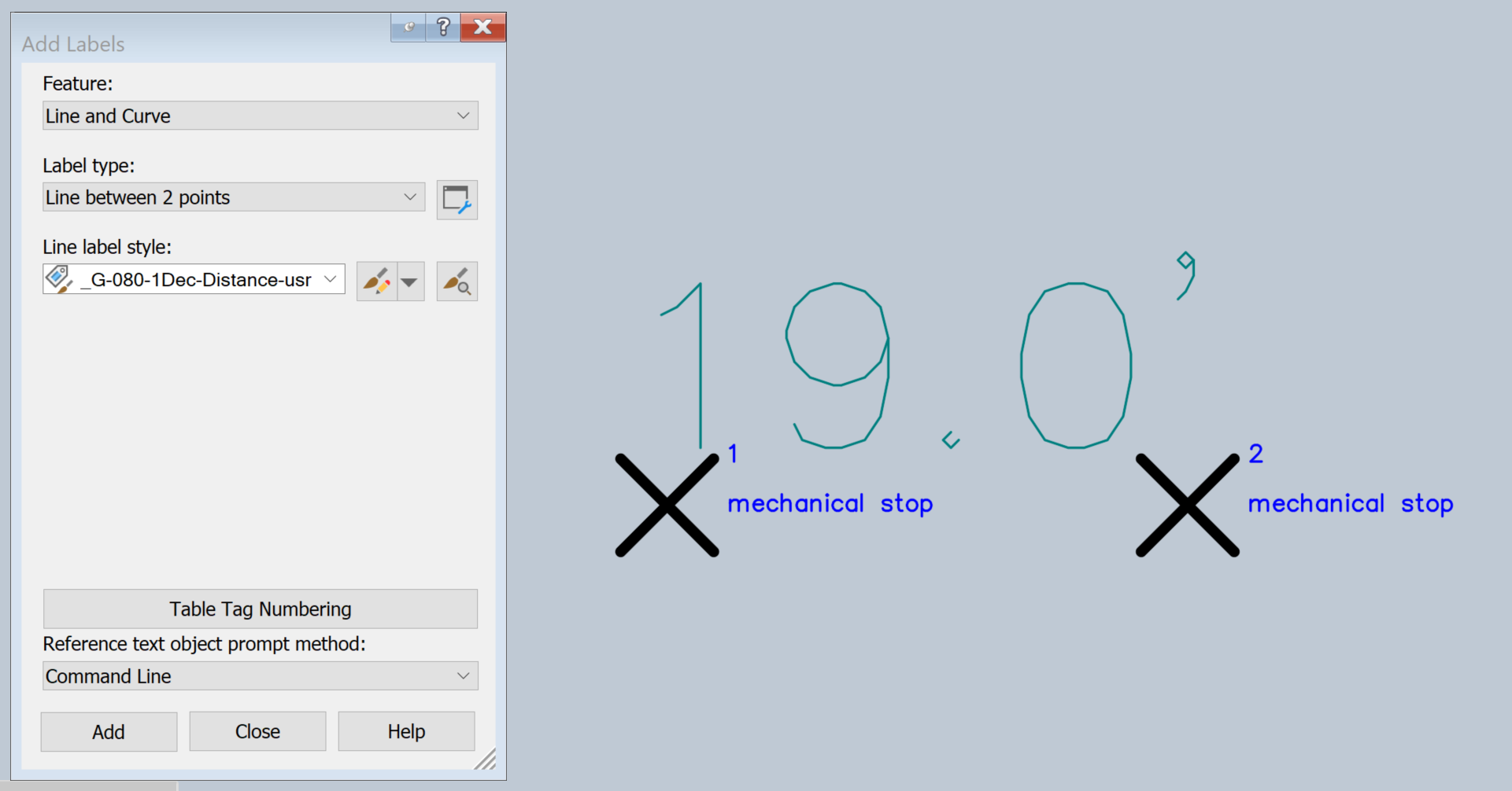 Solved: How do I reference expression using label type line between 2 points - Autodesk Community