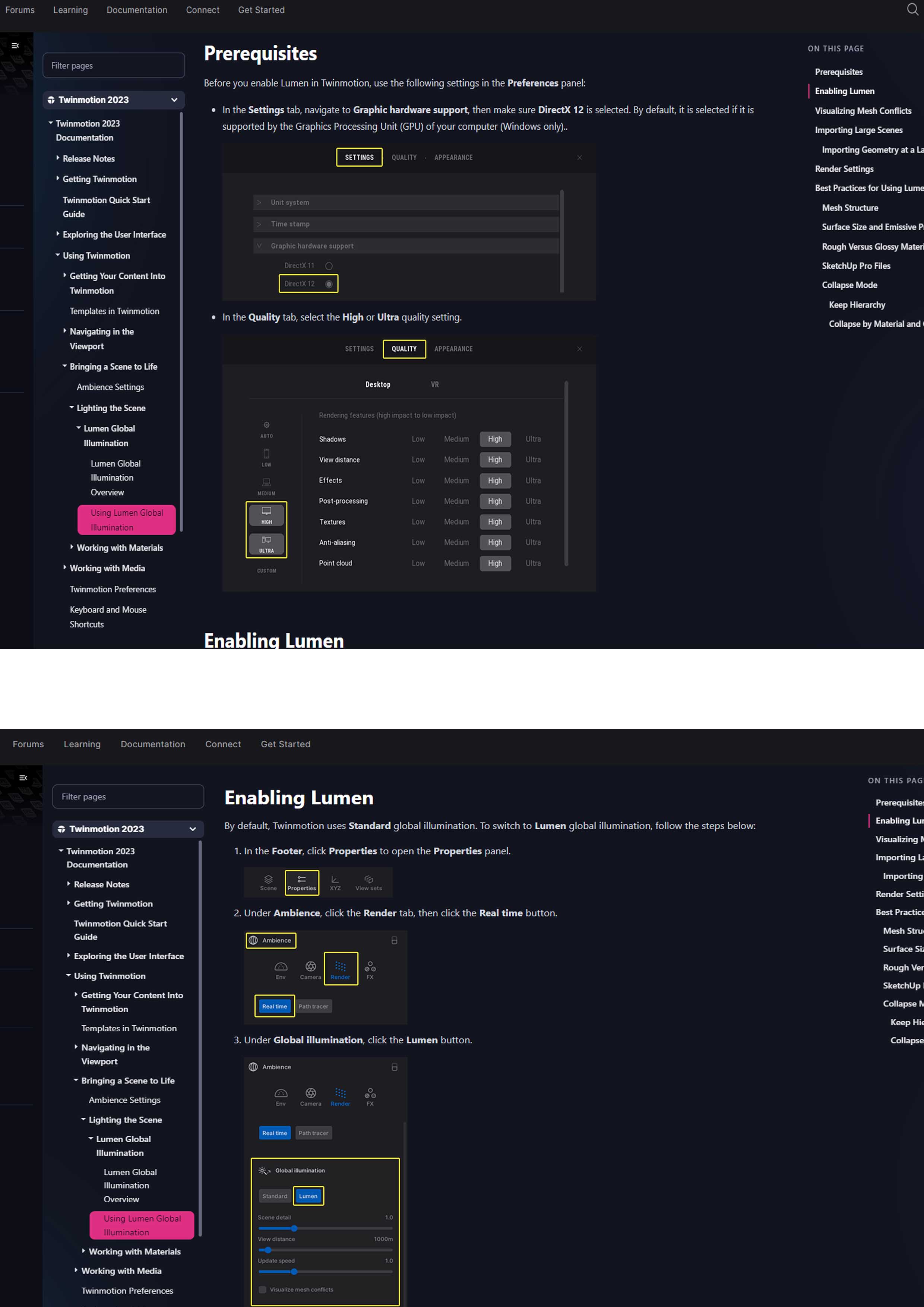 Lumen render in twinmotion - Autodesk Community