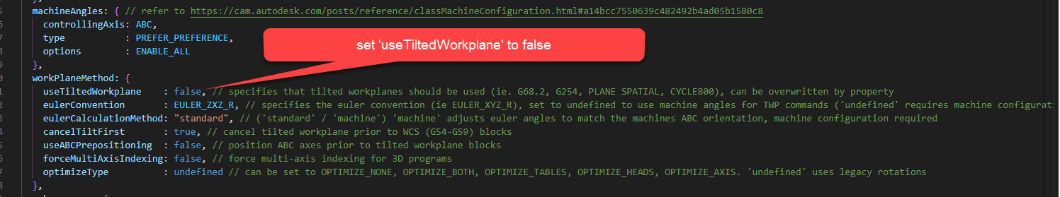 How to make my post prosessor output G01 moves, instead of G68,2 moves, for my 4th axis ...