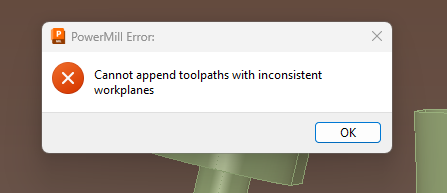 Solved: Toolpaths cannot be merged -why? - Autodesk Community