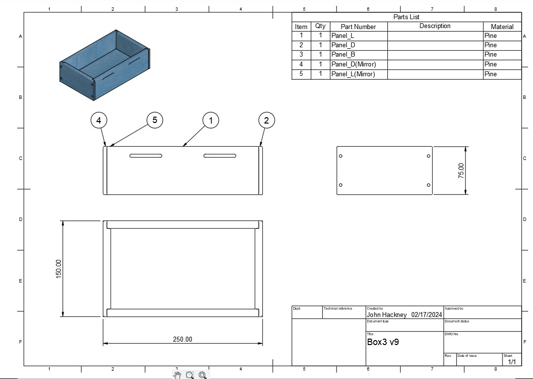 Create design drawings for wooden box - Autodesk Community