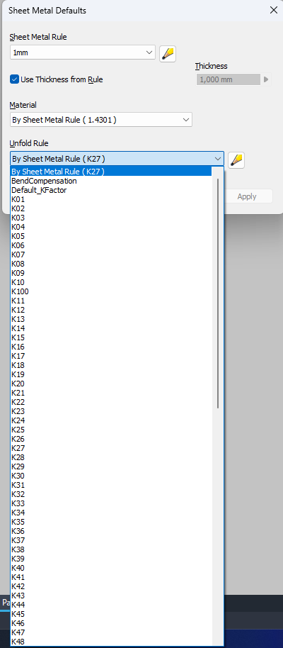 Overruling K factor for round rolled parts - Autodesk Community