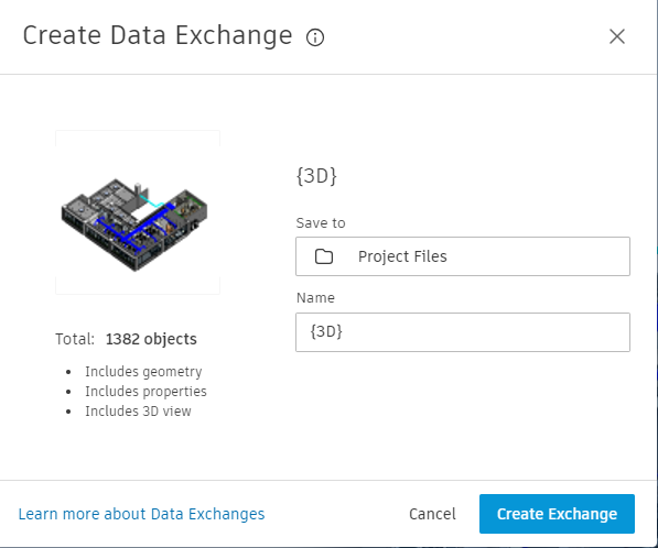 Data Exchange file size is 0B - Autodesk Community