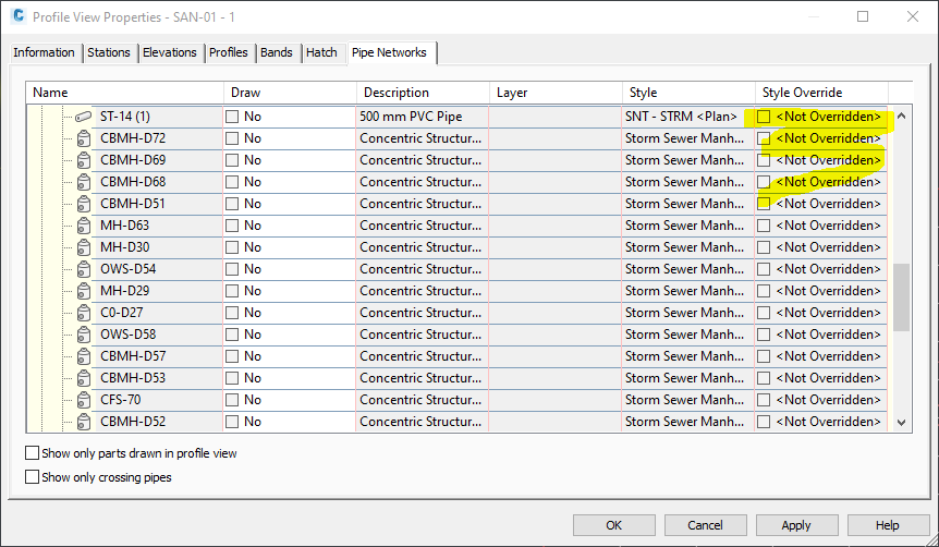 Solved: Get Profile view parts override style .Net - Autodesk Community