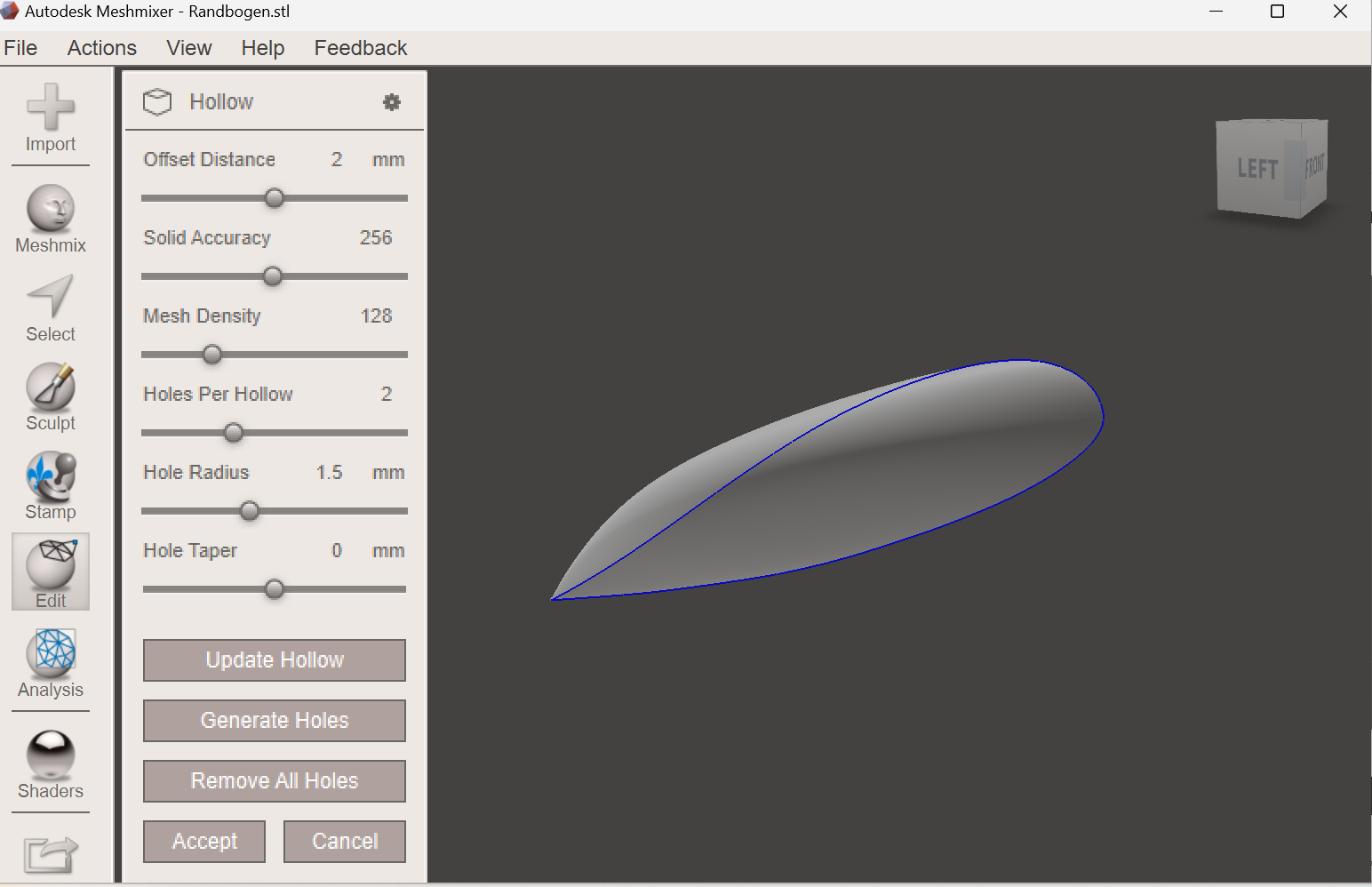 Schale mit Meshmixer? - Autodesk Community