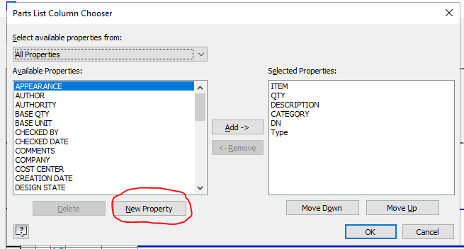 Custom I Property on content center part not linking to BOM. - Autodesk Community