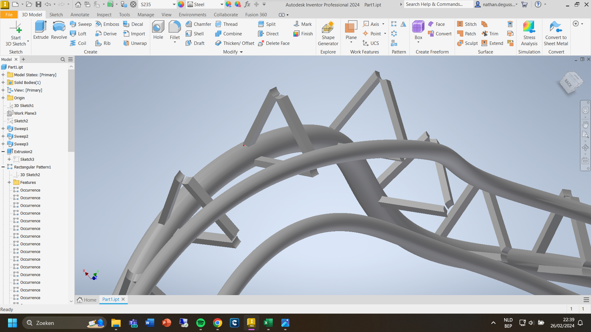 Solved: Letting a feature follow a line and let it touch another ...