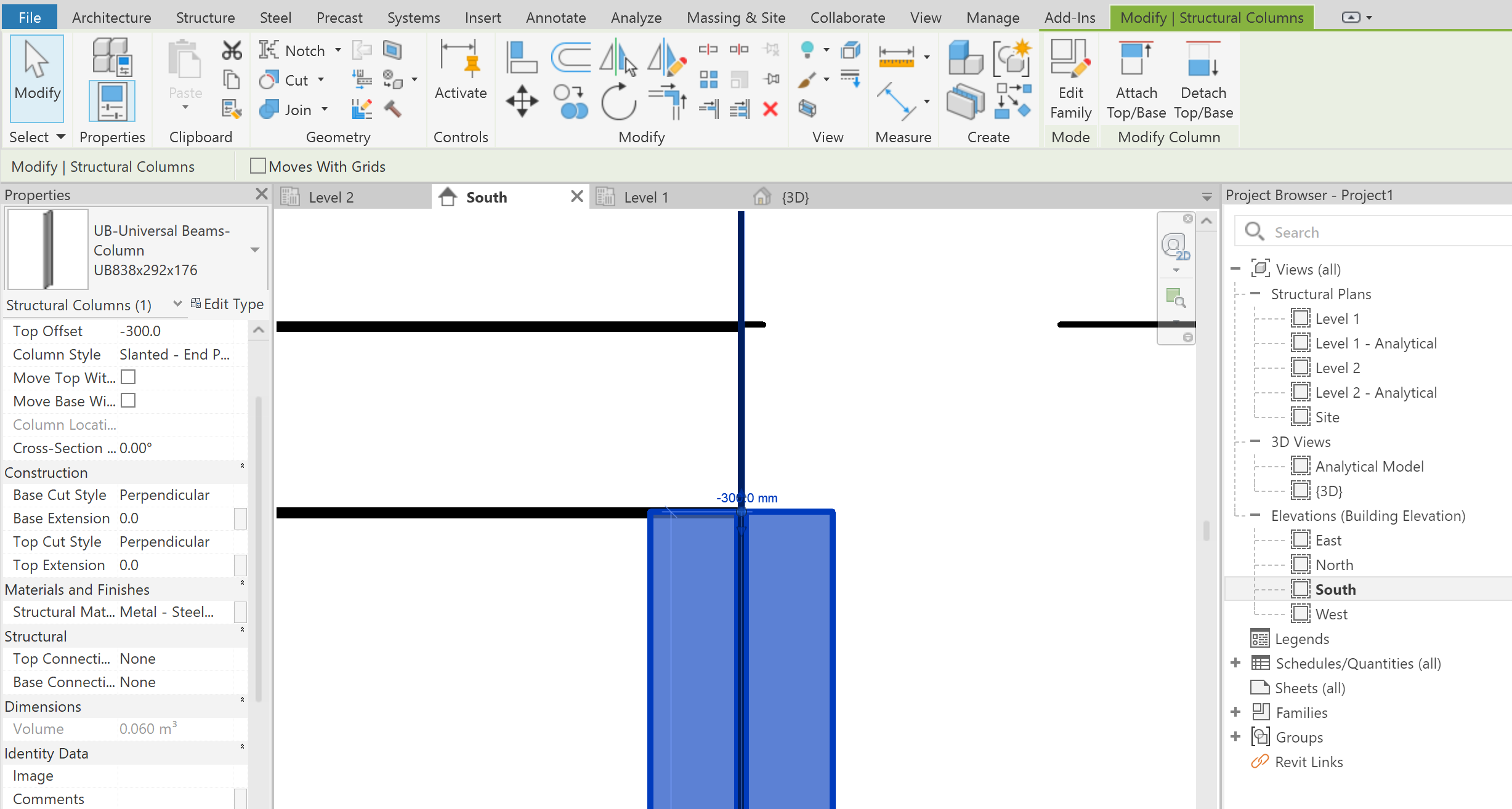 Solved: Detach Top/Base of slanted column - Autodesk Community