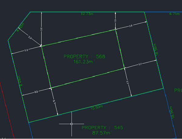 Dimensions inside a parcel - Autodesk Community