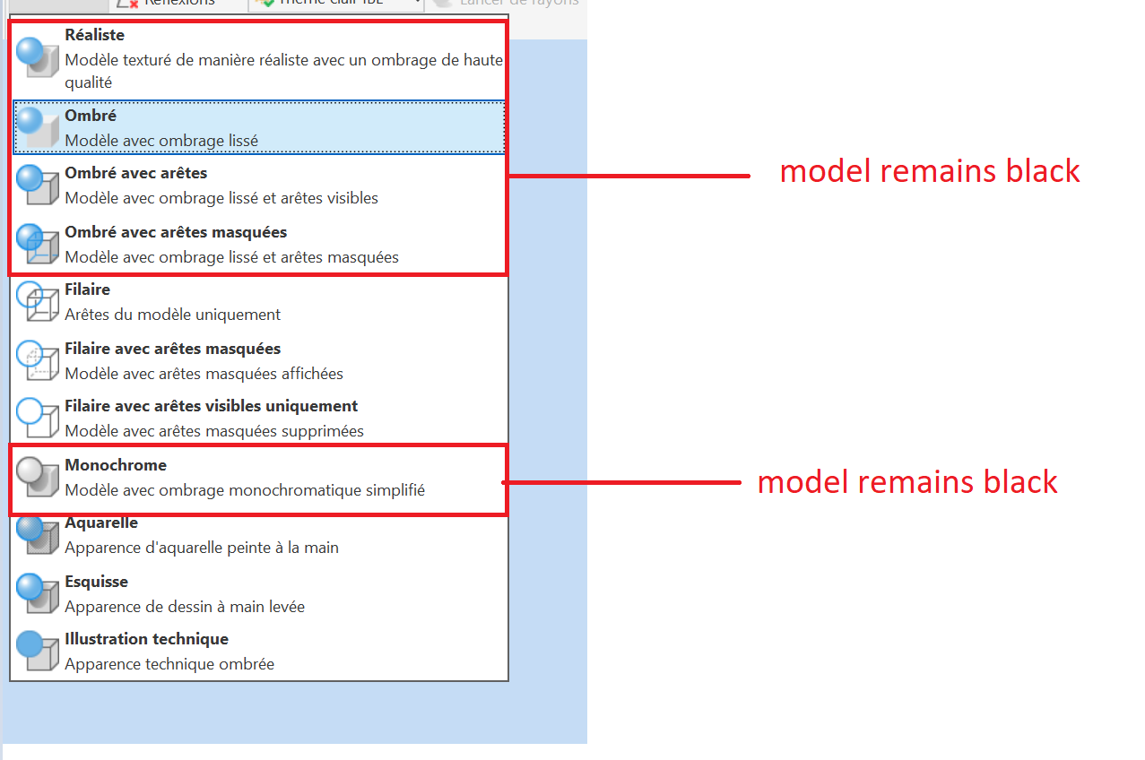Solved: Inventor - model appearance is black no matter what - Autodesk ...