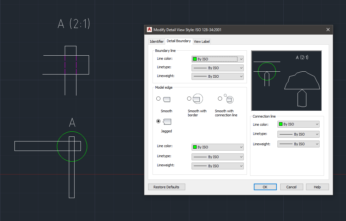 Detail View boundary line not showing when using Smooth or Jagged model ...
