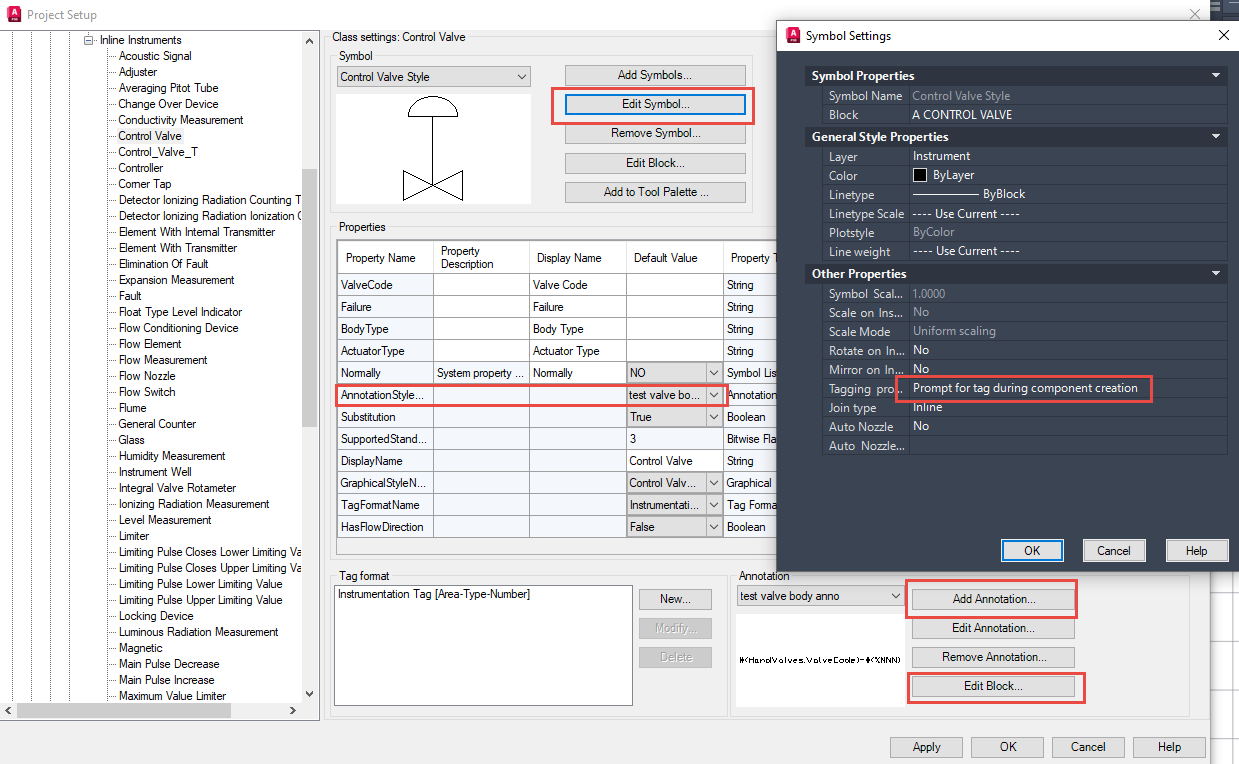 Tags for Control Valve not working - Autodesk Community