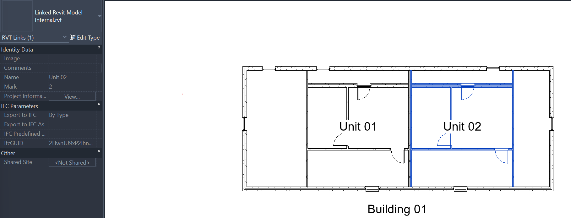Creating a schedule that extracts and separates two layers of RVT links ...