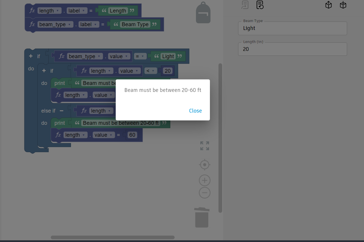 Solved: Informed design codeblock rule questions: Message boxes, and limiting input values ...