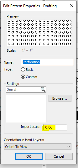 Hatch pattern - how to make the pattern a tiny bit smaller without it becoming invisible ...