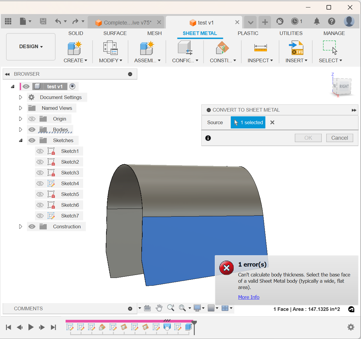 Solved: I need help with sheet metal conversion, please. - Autodesk Community