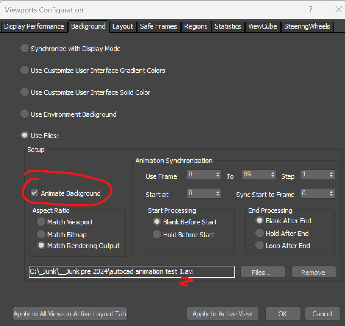 Can't put a movie (avi, mov)file as a background - Autodesk Community