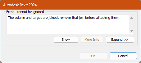 Solved: Columns won't attach to beams - Autodesk Community