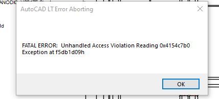FATAL ERROR messages when closing drawing - Autodesk Community