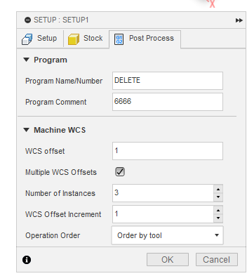 how do I post for multiple WCS offsets? - Autodesk Community