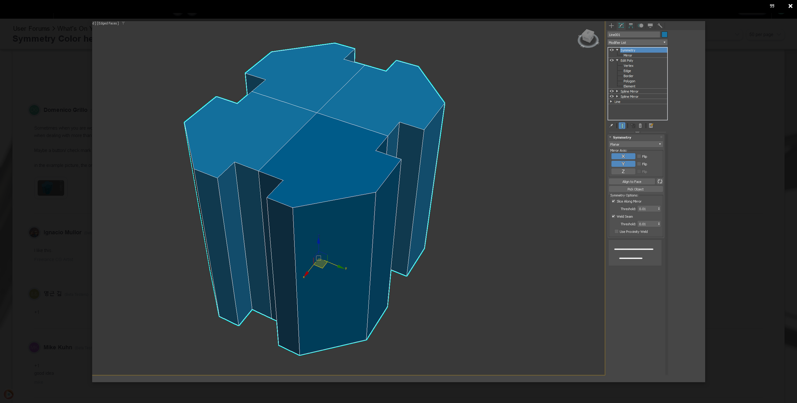 Visualizing symmetry mode - Autodesk Community