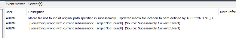 Solved: Warning while adding Subassembly "Something wrong with current subassembly target not ...