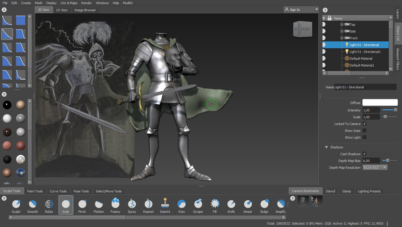 Mudbox 2023 and MudKit 1.4.0 Sculpt WIP Beheaded Knight - Autodesk ...