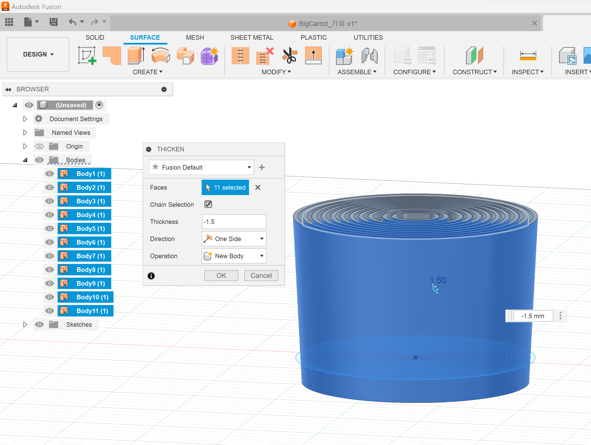 해결됨 테이퍼 각도 돌출 반복 작업을 빠르게 할 수 있는 방법이 있을까요 Autodesk Community