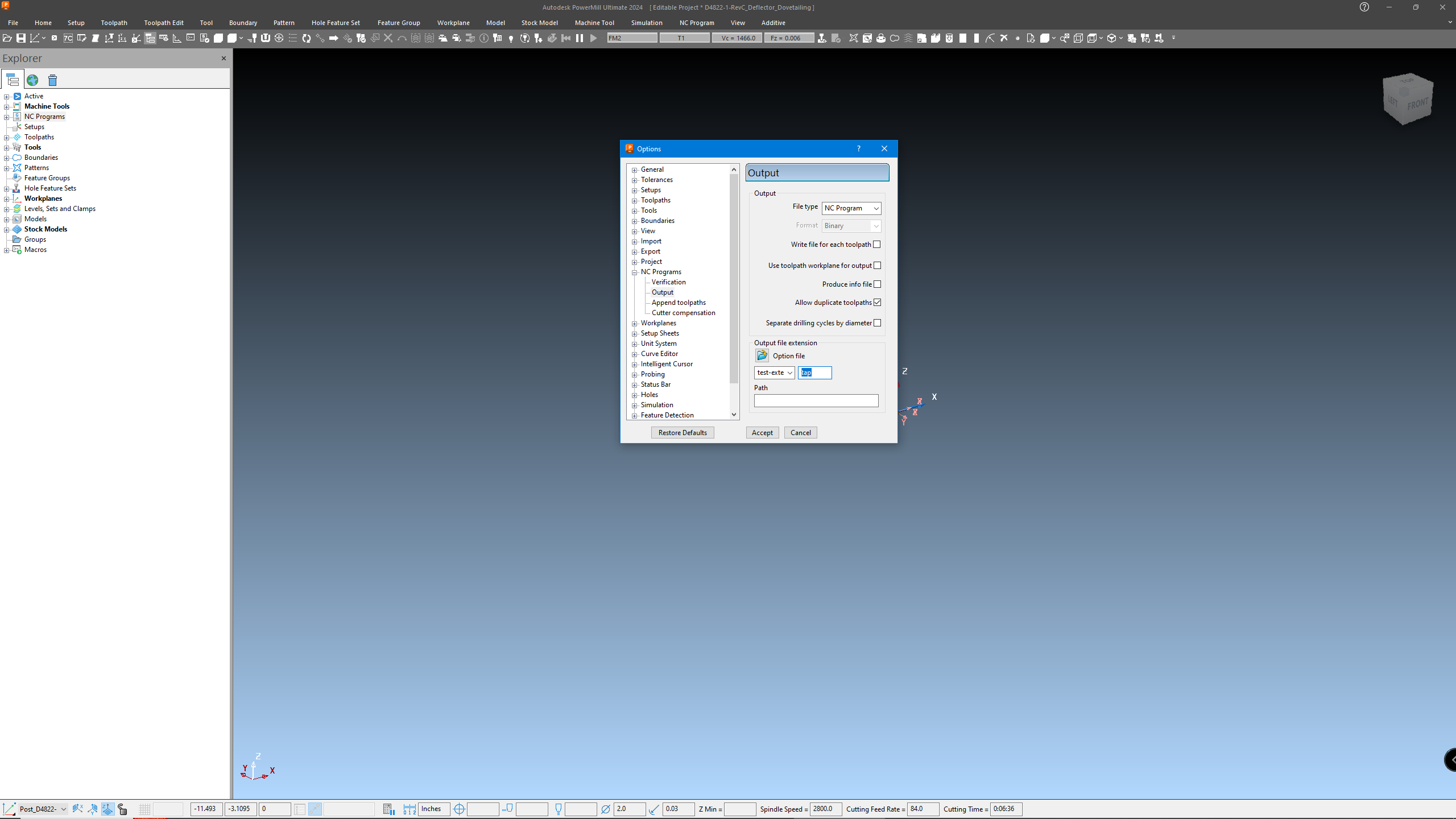 Solved: Forcing output code for Milling Machine to have specific extension (.TAP vs. no ...
