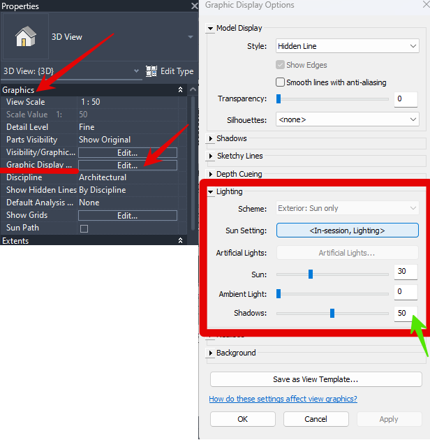 Solved: Is it possible to change shadows in interior Elevations to half tone? - Autodesk Community