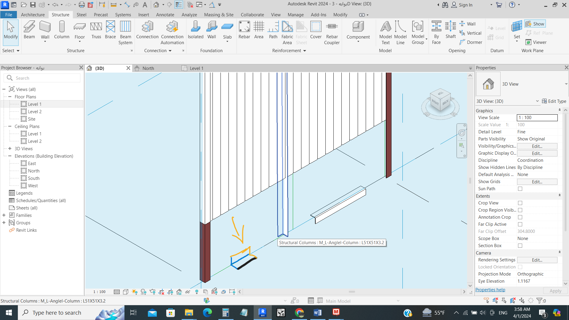 change the dirction of elements( angel element) - Autodesk Community