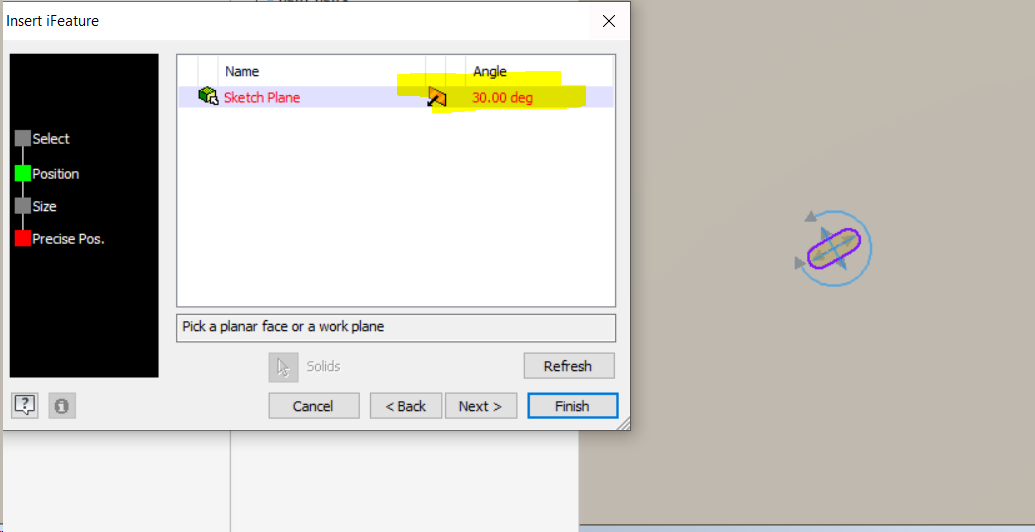 Solved: iFeature set plane rotation - Autodesk Community