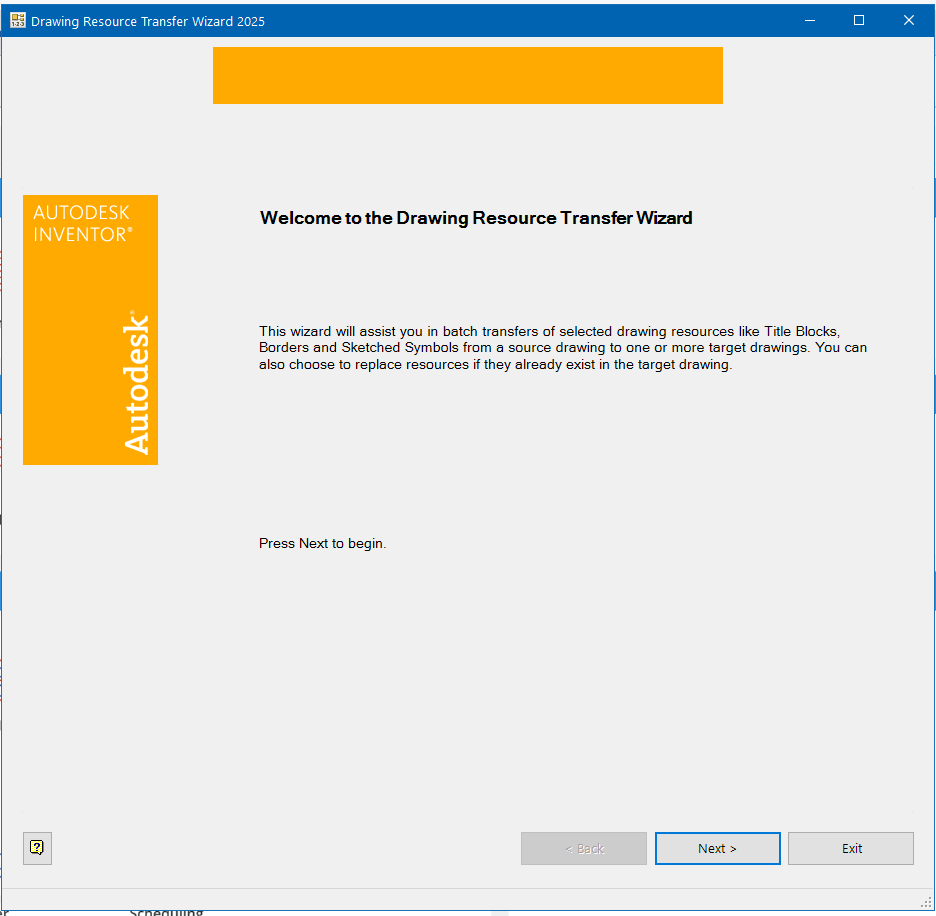 "Welcome to the Drawing Resource Transfer Wizard"... - Autodesk Community