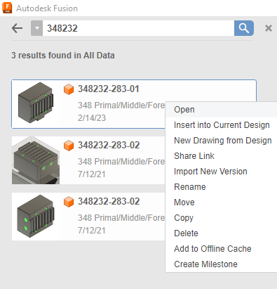 Feature request: Right click on file in a search > Navigate to the files folder - Autodesk Community