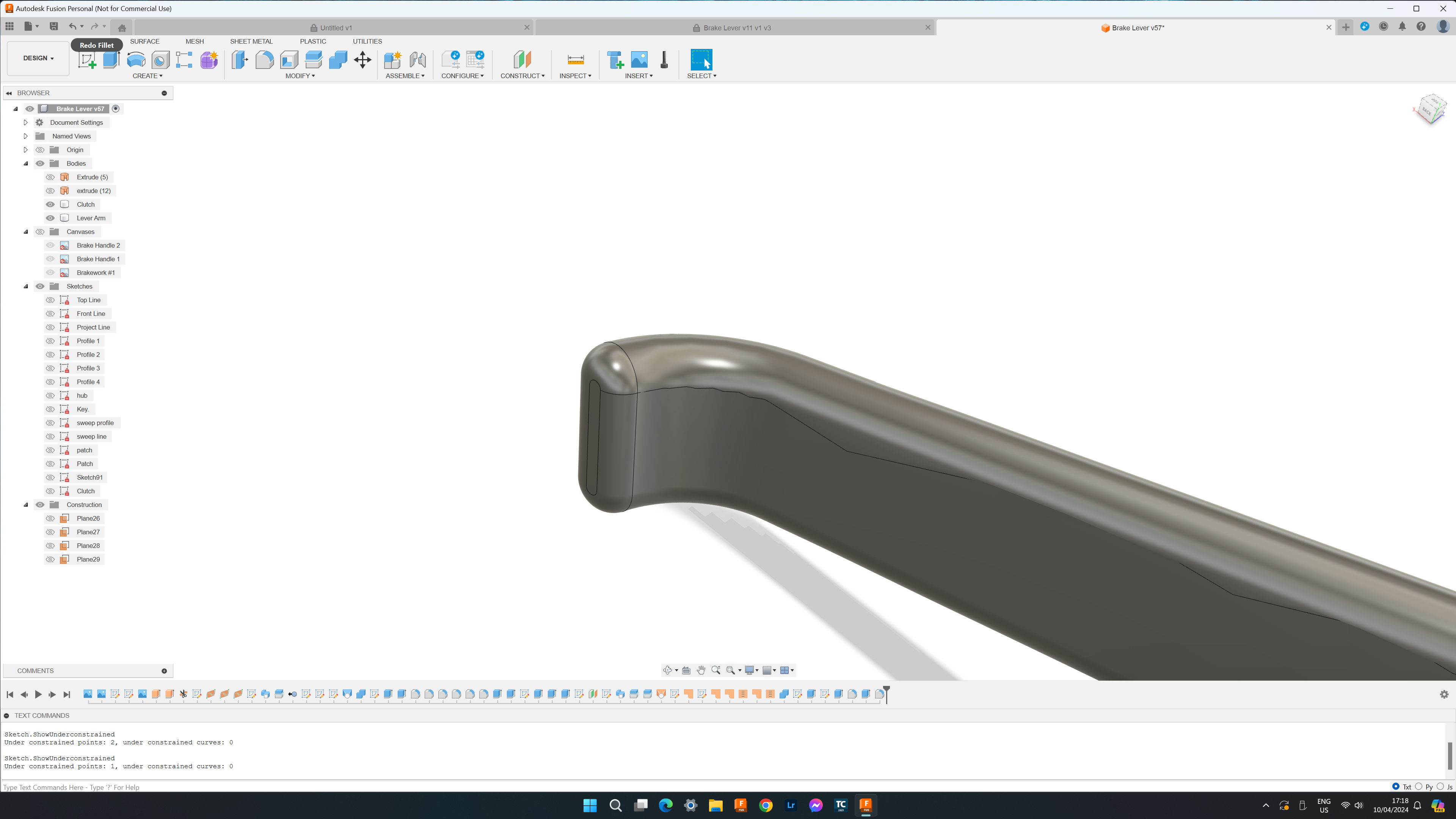 Solved: Fillet on Brake lever for Goods Van - Autodesk Community
