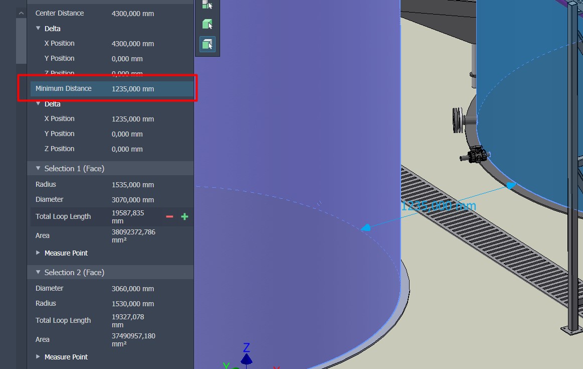 Measure maximum distance between round objects in an assembly - Autodesk Community