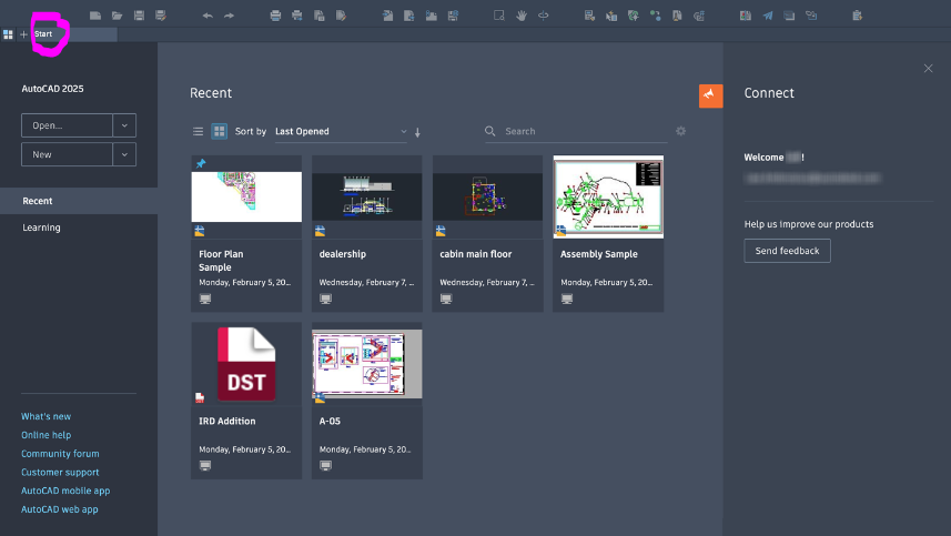 Solved: Disable Start Tab AutoCAD 2025 for Mac - Autodesk Community
