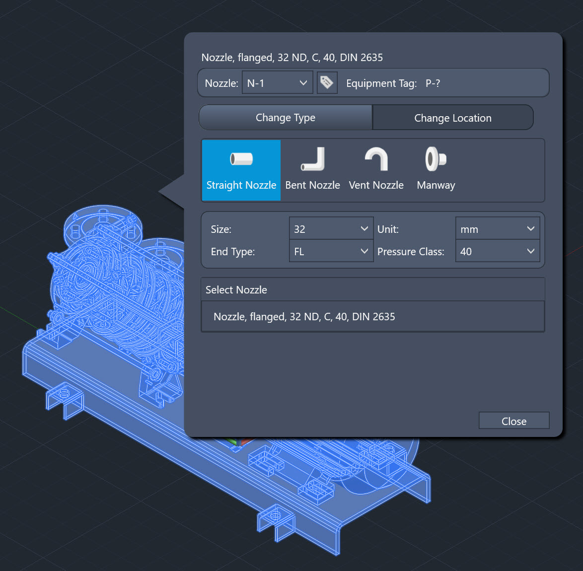 equipment from inventor (adsk) missing port cross only pensil is ...
