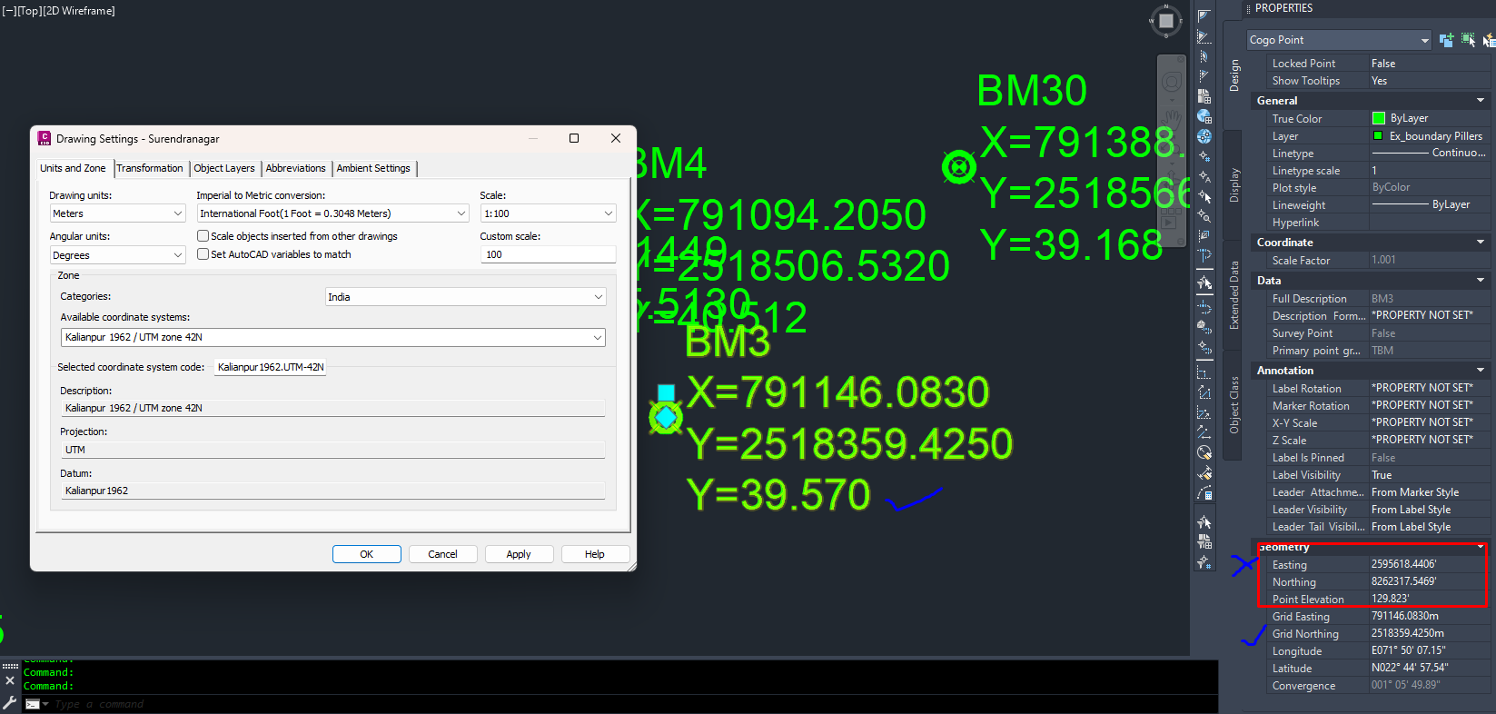 Solved: Geometry Easting northing not matching in label - Autodesk Community