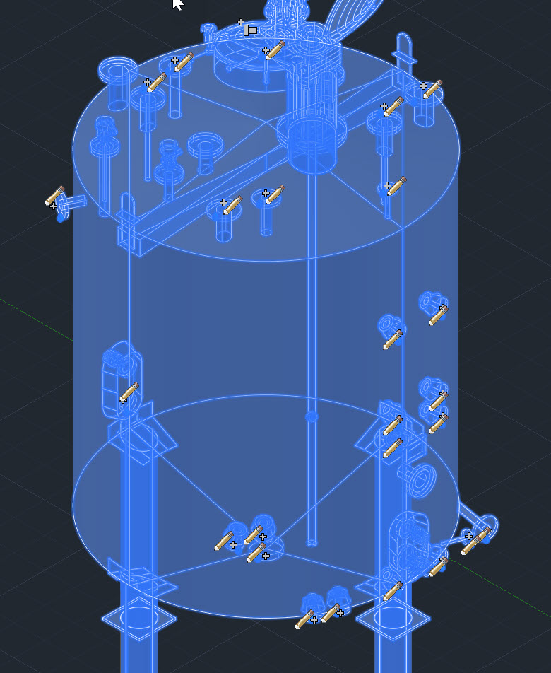 equipment from inventor (adsk) missing port cross only pensil is ...