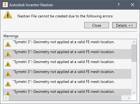 Solved: Geometry not applied at a valid fe mesh location - shell & solid - Autodesk Community