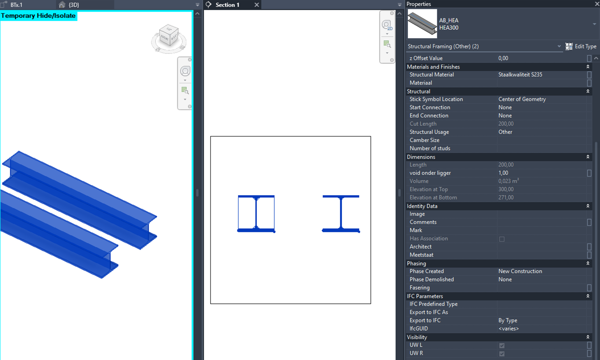 Generic annotation family nested in structural framing model family not ...