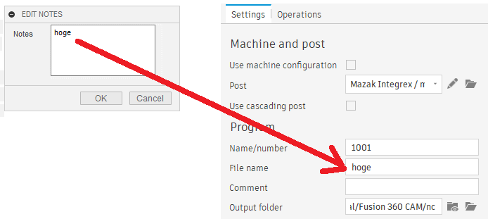 Script to automatically populate file name with operation notes when ...