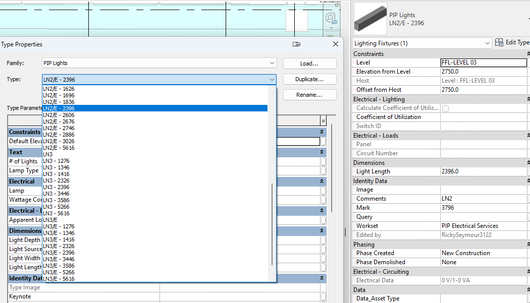 Light fixture length in schedule not populating - Autodesk Community