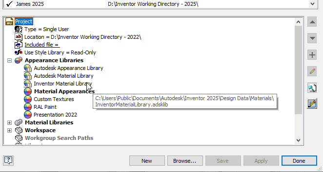 About to update Inventor and want to keep my material library ...