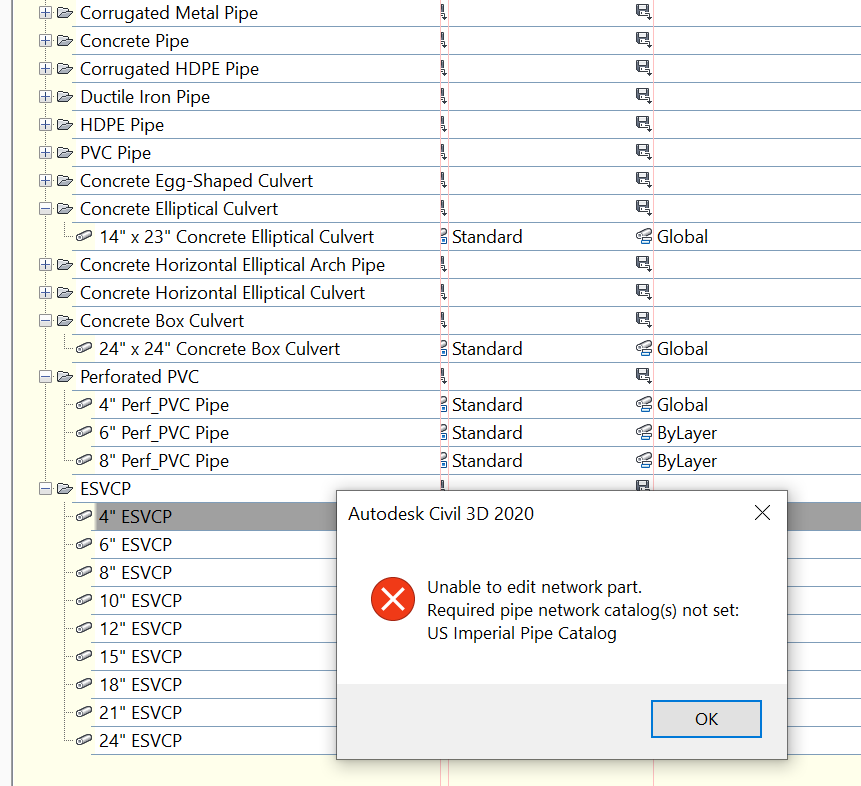 Solved: Why when I swap parts in Civil 3D some pipes don't appear, even they are in the Parts ...